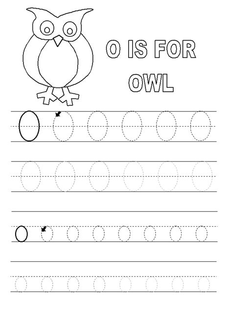 Tracing Letter O Worksheets Activity Shelter