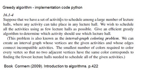 Solved Greedy Algorithm Implementation Code Python Chegg