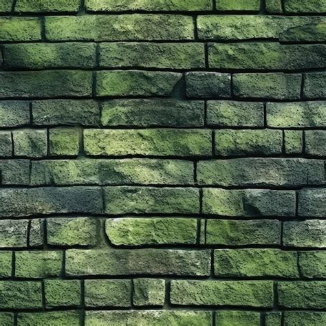 Premium Ai Image Olive Luminescence Beautiful Brick Wall Texture Tile
