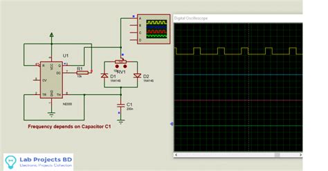 Pwm Signal Using Ne555 Timer Ic Lab Projects Bd