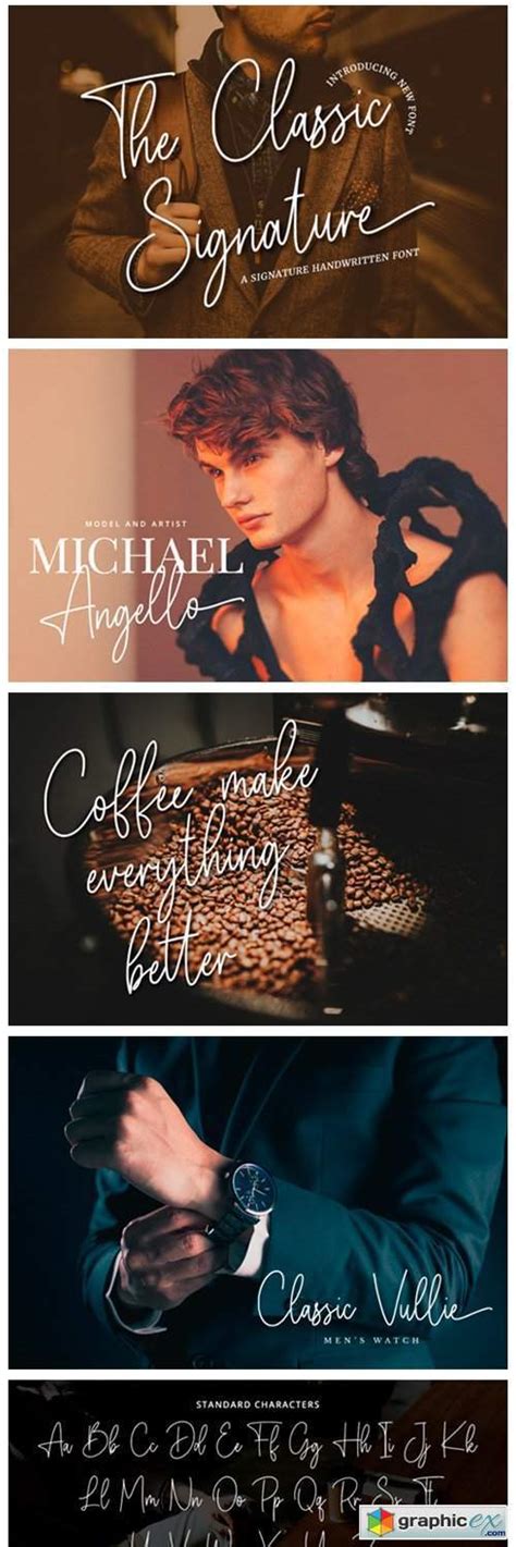 The Classic Signature Font Free Download Vector Stock Image Photoshop