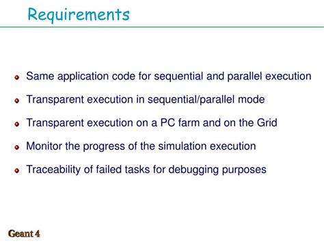 Ppt How To Run A Geant4 Application On The Grid Powerpoint
