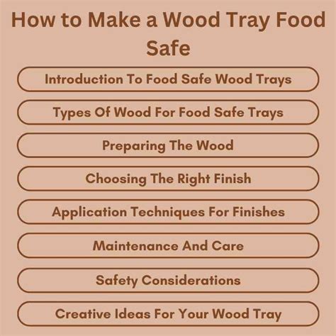 How To Make A Wood Tray Food Safe