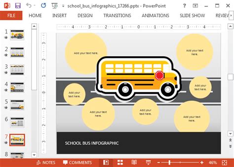 Babe Bus Infographics PowerPoint Template SlideHunter Com