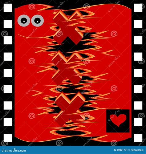 XXX Symbol On Fire Stock Illustration Illustration Of Design