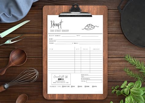 Sourdough Bread Receipt Customer Bakery Receipt Bread Business Home