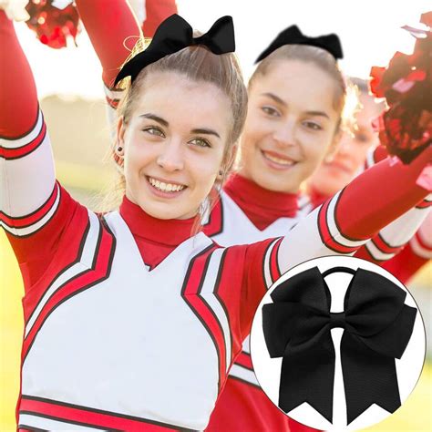 10 Packs Cheerleading Bow 45 Inch Cheer Hair Bows Large Cheerleading