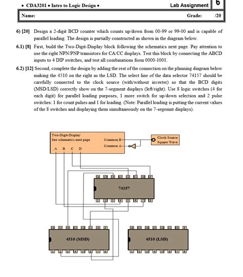 Cda3201 Intro To Logic Design Lab Assignment Name