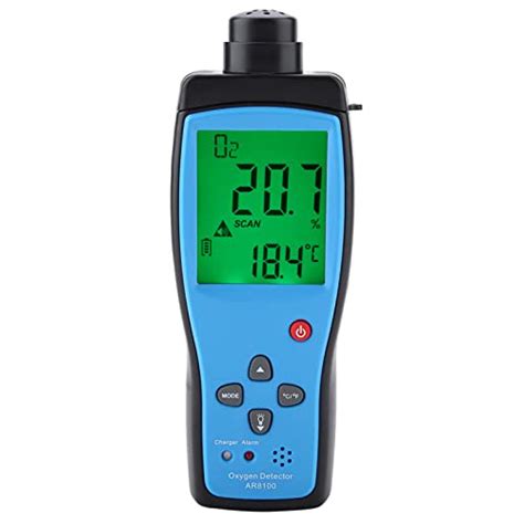 Ar8100 Handheld Oxygen Detector Oxygen O2 Detector Analyzer Rechargeable O2 Meter With Lcd