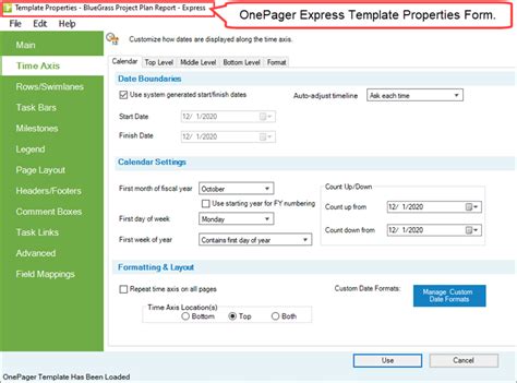 template only features for version 7 0 onepager express onepager