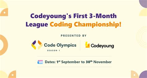 Code Olympics Coding Championship League By Codeyoung