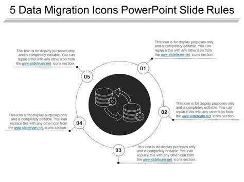 5 data migration icons powerpoint slide rules powerpoint slide