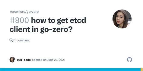 How To Get Etcd Client In Go Zero · Issue 800 · Zeromicrogo Zero