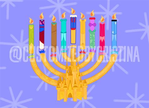 Princess Menorah Print Etsy