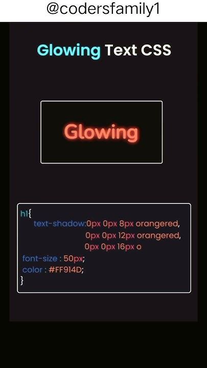 Glowing Text Css Glowing Text Css Html Css Programming Youtube