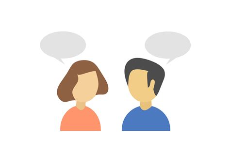 Flat Illustration Of People Talking To Each Other Simple Design Vector Art At Vecteezy