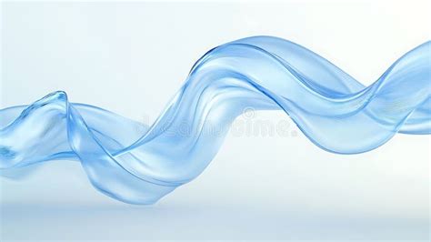 Elegant Abstract Blue Wave Design Element Fluid Shape In Motion 3d Rendering Stock