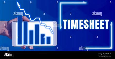 Conceptual Display Timesheet Business Concept Graphical Representation Of Period Time On Which