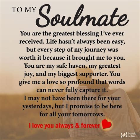 To My Soulmate A Love That Lasts Forever ️ Sweet Romantic Quotes