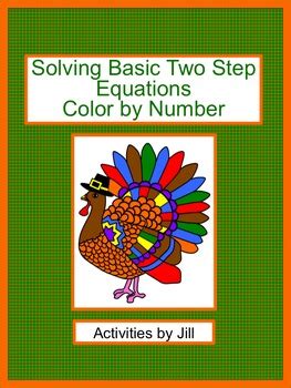 Solving Basic Two Step Equations Color By Number Distance Learning
