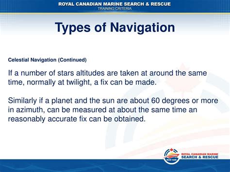 Ppt Navigation Training Section 1 Types Of Navigation Powerpoint