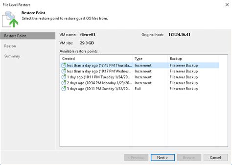 Restoring VM Guest OS Files Veeam Cloud Connect Guide
