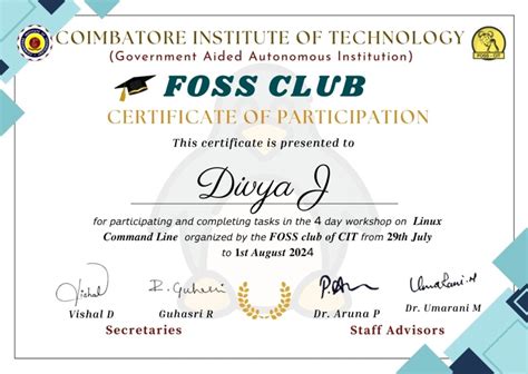 linux opensource commandline foss divya jagadesh