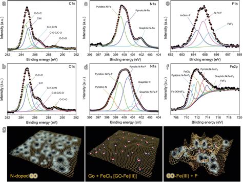 C1s N1s F1s And Fe2p Xps Spectra Of Go Fe Iii Complexes Together