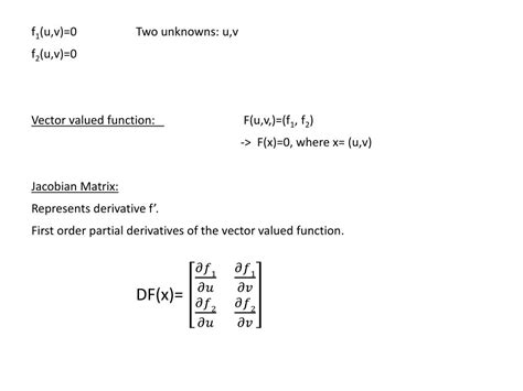 ppt newton s method for functions of several variables powerpoint