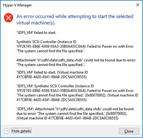 Hyper V Cannot Find OS Vhdx Windows Spiceworks Community