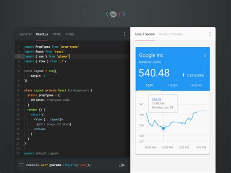 React Inline Code Editor Design With Live Preview Dark By Michael Henning On Dribbble