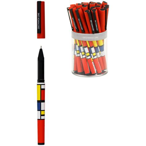 Ручка шариковая Greenwich Line "Mondrian" синяя, 0,7мм, игольчатый ...