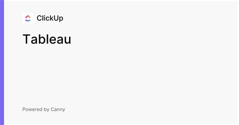 Tableau Integrations Clickup