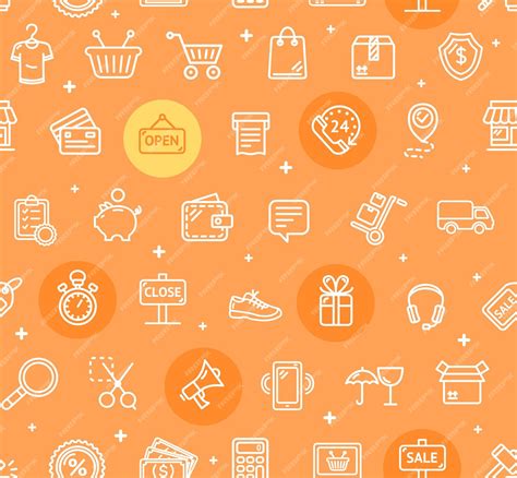 Premium Vector Ecommerce Online Service Pattern Background Vector