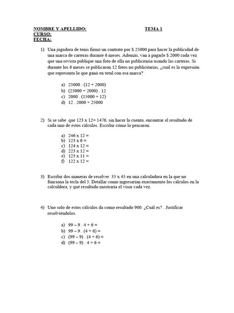 naturales operaciones 1° 2015 pdf