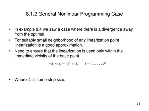 Ppt Chapter 8 Linearization Methods For Constrained Problems Powerpoint Presentation Id 1197953