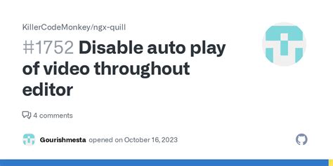 Disable Auto Play Of Video Throughout Editor · Issue 1752