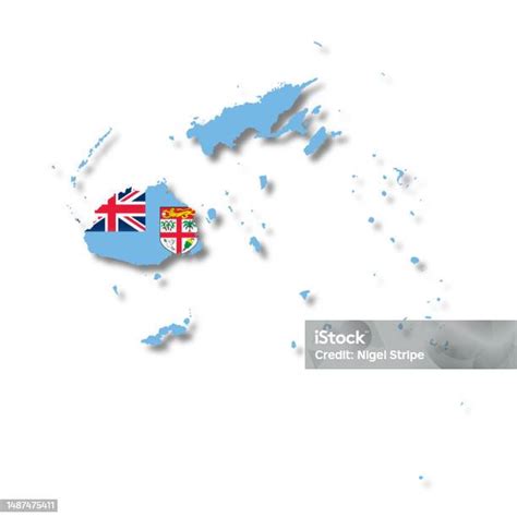 그림자 3d 그림을 제거하기 위해 클리핑 경로가 있는 흰색 배경의 피지 지도 0명에 대한 스톡 벡터 아트 및 기타 이미지 0명 개념 개념과 주제 Istock