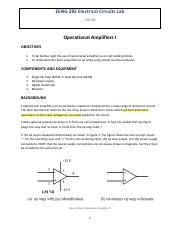 Understanding Operational Amplifiers in Electrical Circuits | Course Hero