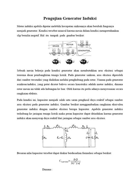 Pengujian Generator Induksi Pdf