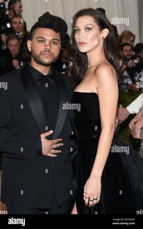 The Weeknd Left And Bella Hadid Arrive At The Metropolitan Museum Of