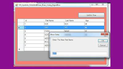 VB NET How To Update A DataGridView Row Using InputBox In VBNET C