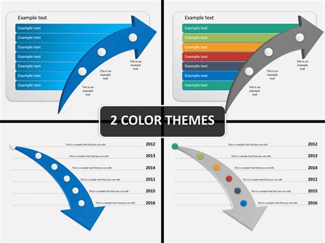 Timeline Arrow Diagram PowerPoint Template SketchBubble