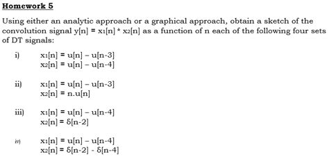 solved homework 5 using either an analytic approach or a