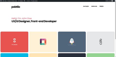 wordpress kişisel portfolyo teması wm aracı