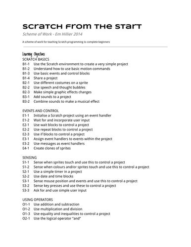 code lesson b1 1 getting started with scratch teaching resources