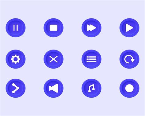 Premium Vector 3d Icon Realistic Menu Button Play Media Vector Design
