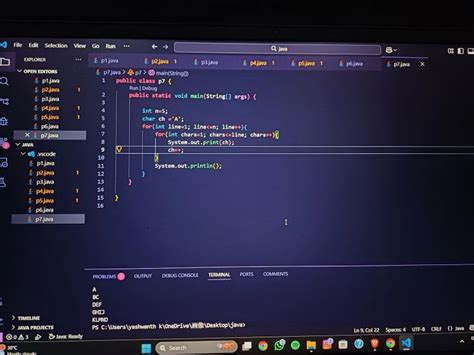 Java Characters Patterns Coding Learning Programming Apnacollege K Yashawanth