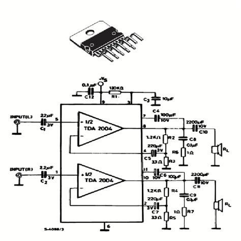 20 Watts Rms Amplifier Using Tda2004