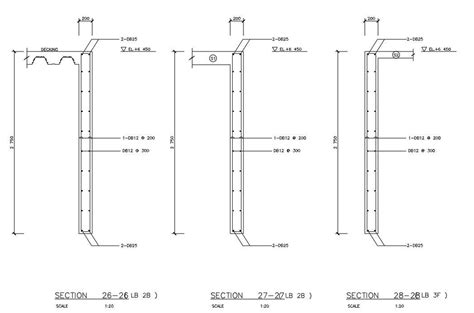 Detailed Beam Reinforcement Section 2d Dwg Drawing